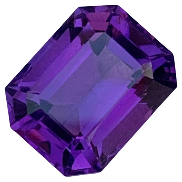 6.20 Carat Natural Loose Purple Amethyst Emerald Cut from Brazil at 1stDibs