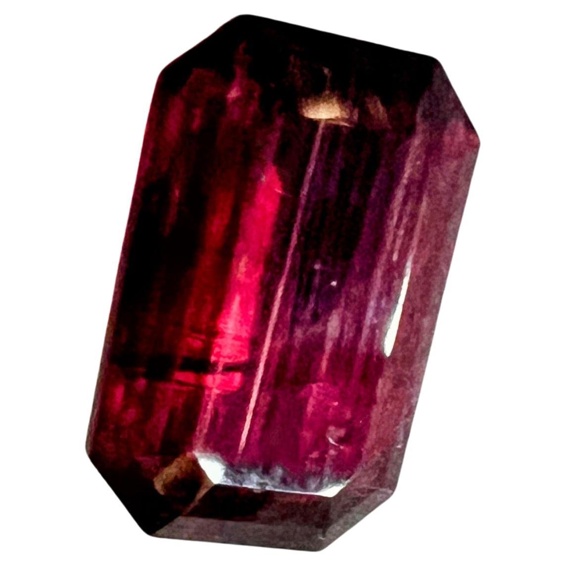 6.29ct Baguette Cut Purple Red Rubellite Tourmaline Gemstone For Sale ...