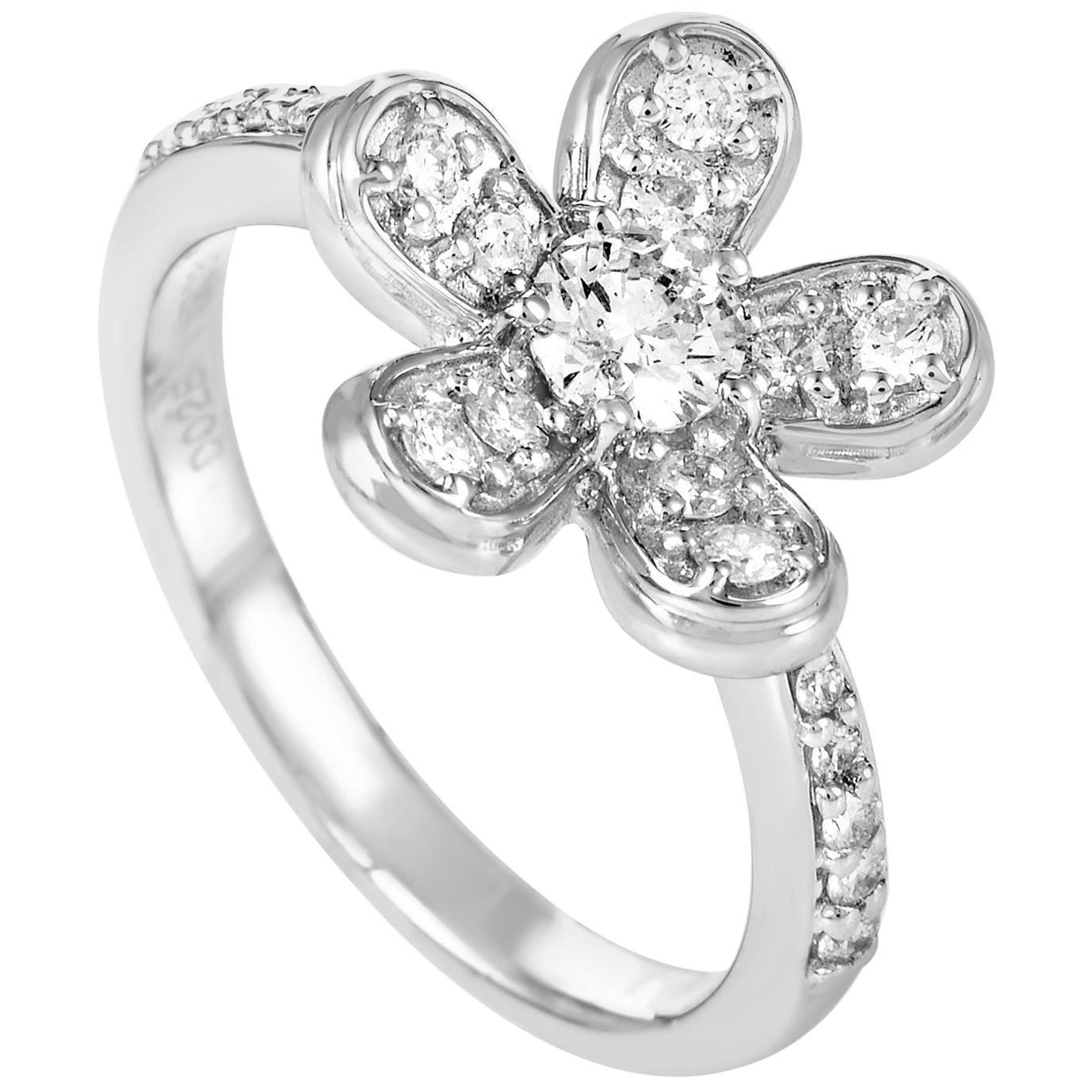 Annamaria Cammilli Hypnosis 18 Karat Rose Gold Diamond Flower Ring at ...