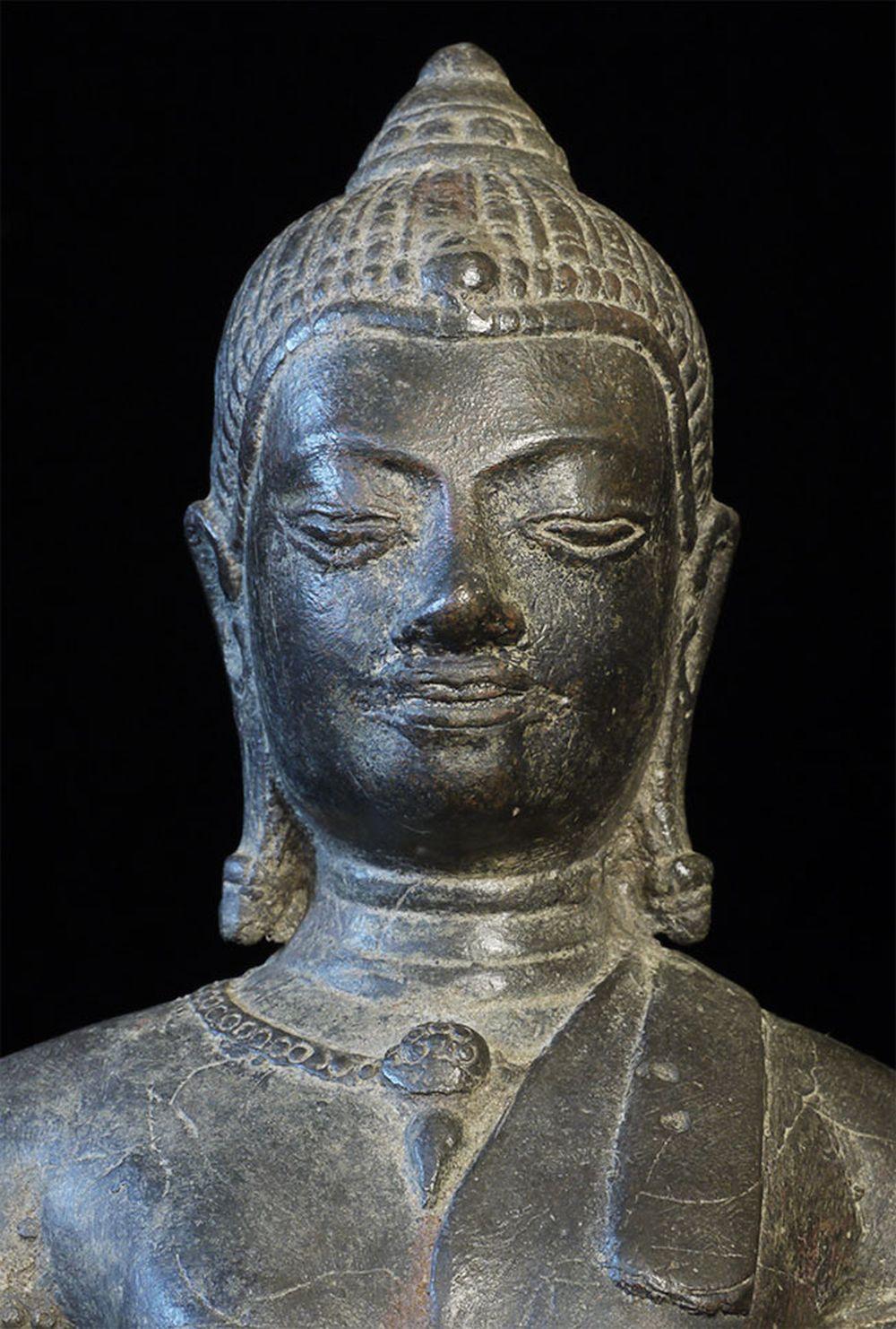 13thC Thai Hindu Buddha/God in the Bayon Style. Exceptionally rare and ...