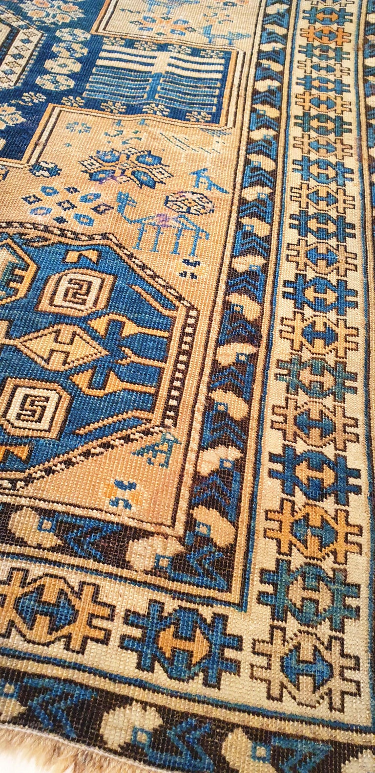 637 - Antique shirvan Caucasus Rug For Sale at 1stDibs