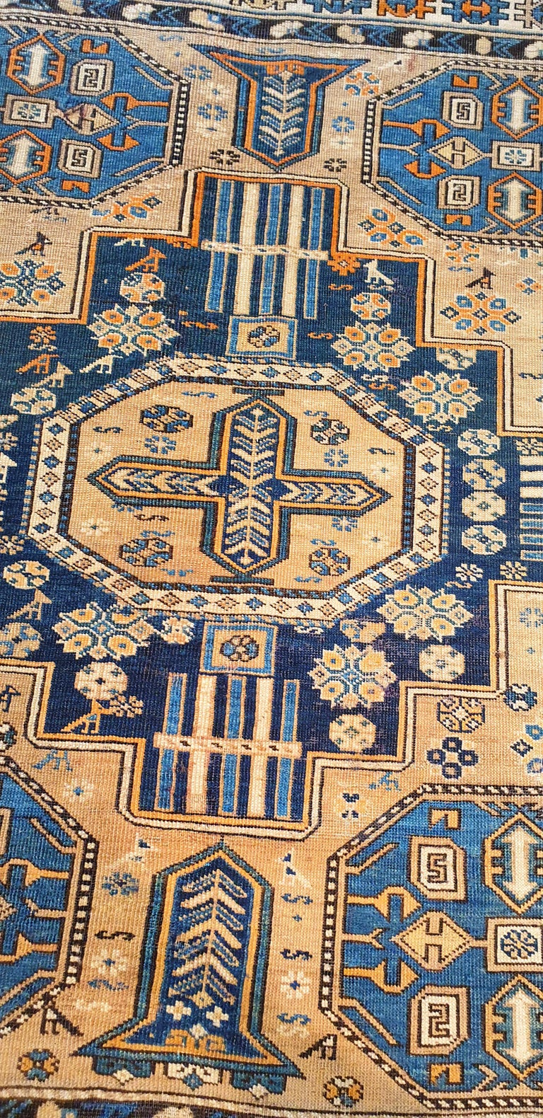 637 - Antique shirvan Caucasus Rug For Sale at 1stDibs