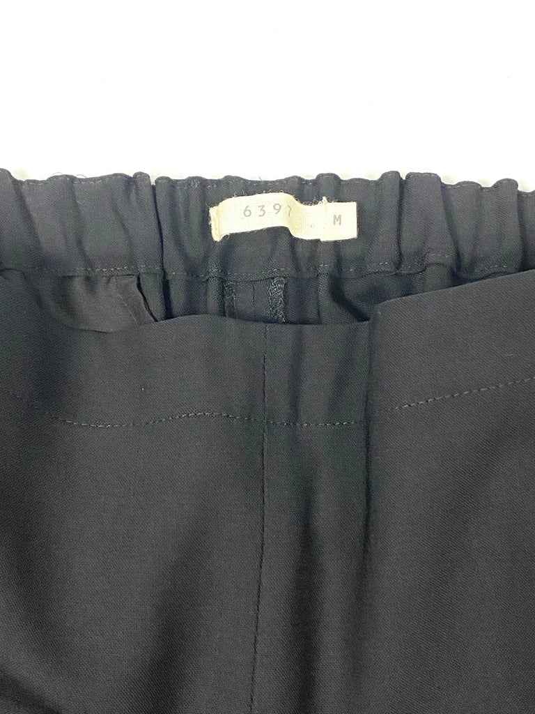 6397 Black Wool Trousers Pants, Size Medium For Sale at 1stDibs