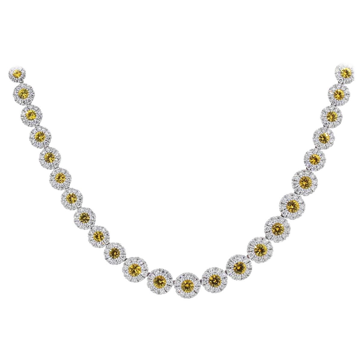 6.41 Carat Yellow Sapphire Necklace For Sale at 1stDibs | yellow ...