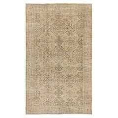 Vintage Turkish Hand Knotted Wool Rug For Sale at 1stDibs