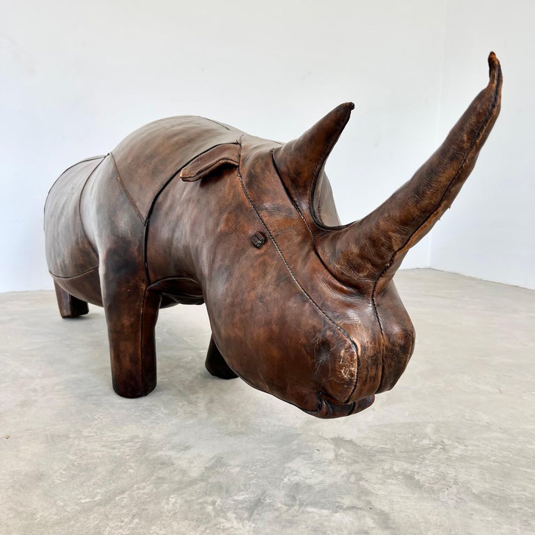Omersa Leather Rhinoceros Bench for Abercrombie and Fitch, 1960s ...