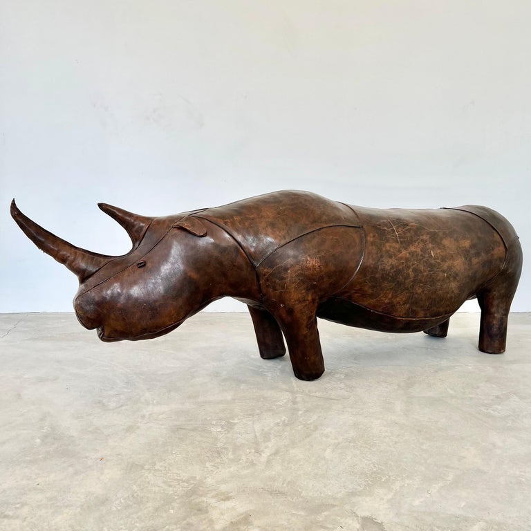 Omersa Leather Rhinoceros Bench for Abercrombie and Fitch, 1960s ...