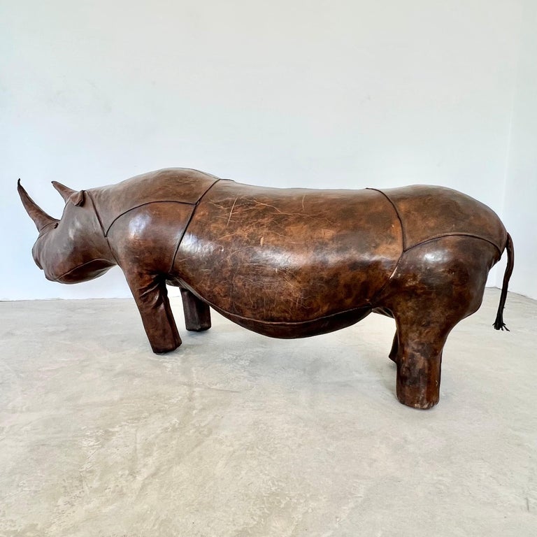Omersa Leather Rhinoceros Bench for Abercrombie and Fitch, 1960s ...