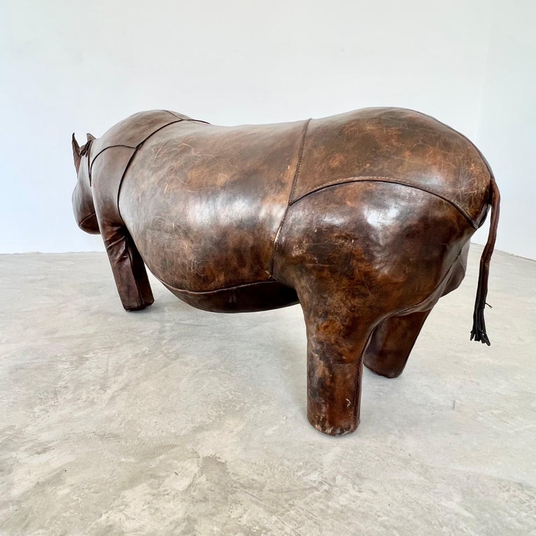 Omersa Leather Rhinoceros Bench for Abercrombie and Fitch, 1960s ...