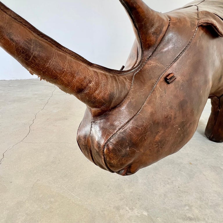 Omersa Leather Rhinoceros Bench for Abercrombie and Fitch, 1960s ...