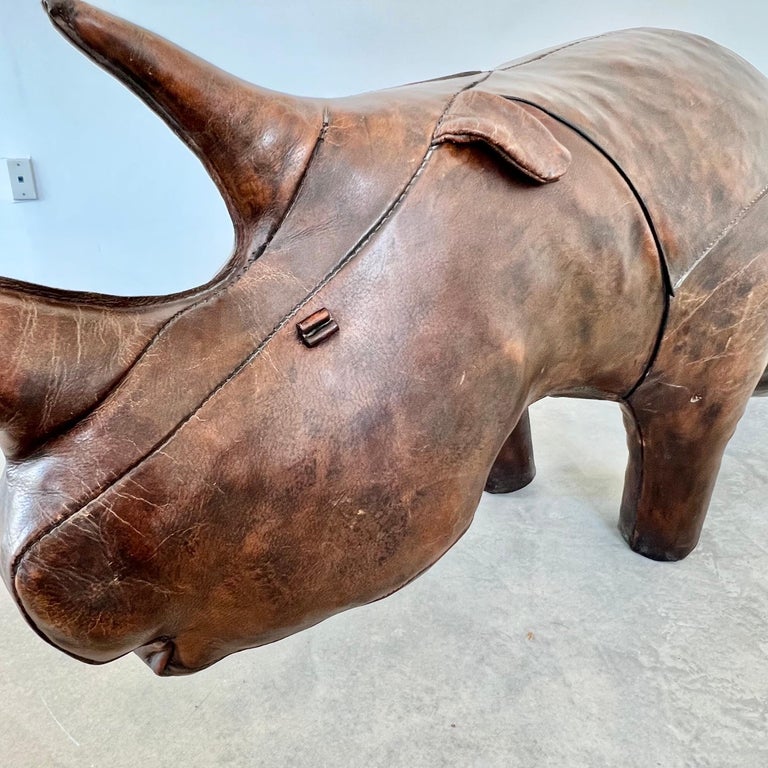 Omersa Leather Rhinoceros Bench for Abercrombie and Fitch, 1960s ...