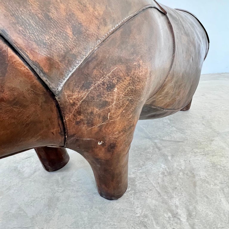 Omersa Leather Rhinoceros Bench for Abercrombie and Fitch, 1960s ...