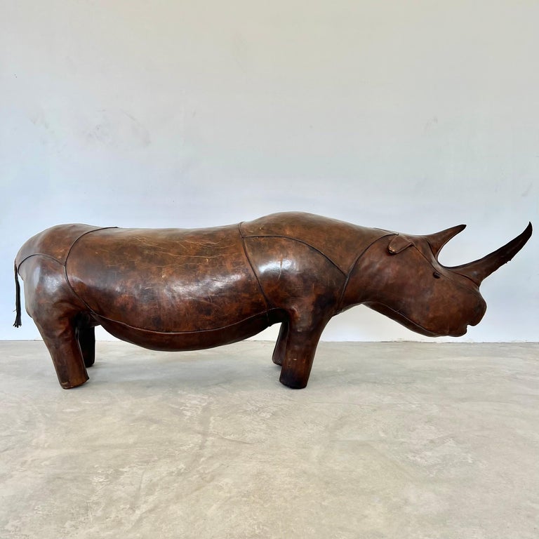Omersa Leather Rhinoceros Bench for Abercrombie and Fitch, 1960s ...
