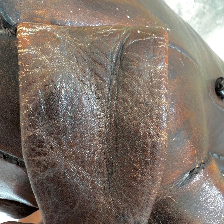 Omersa Leather Rhinoceros Bench for Abercrombie and Fitch, 1960s ...