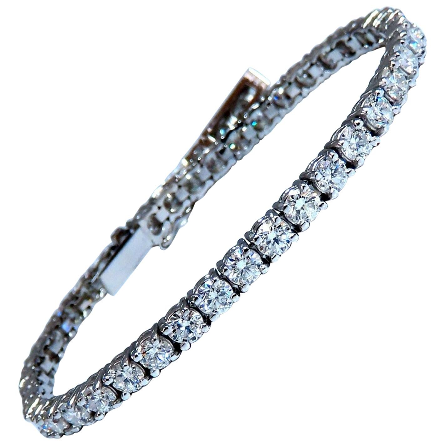 11 45 Carat Natural Diamonds Tennis Bracelet 14 Karat Gold Classic