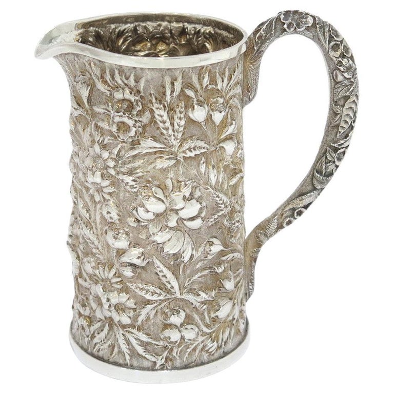 Sterling Silver S. Kirk and Son Antique Floral Repousse Creamer For ...