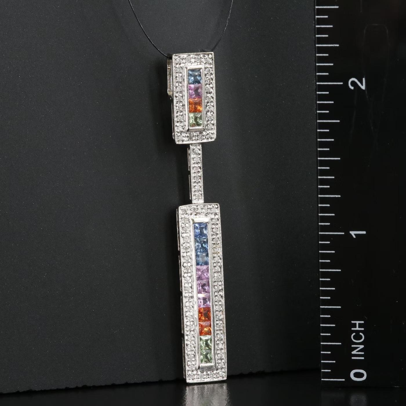 $6750 / New Limited Effy Diamond and Watercolors Sapphire Long Bar ...