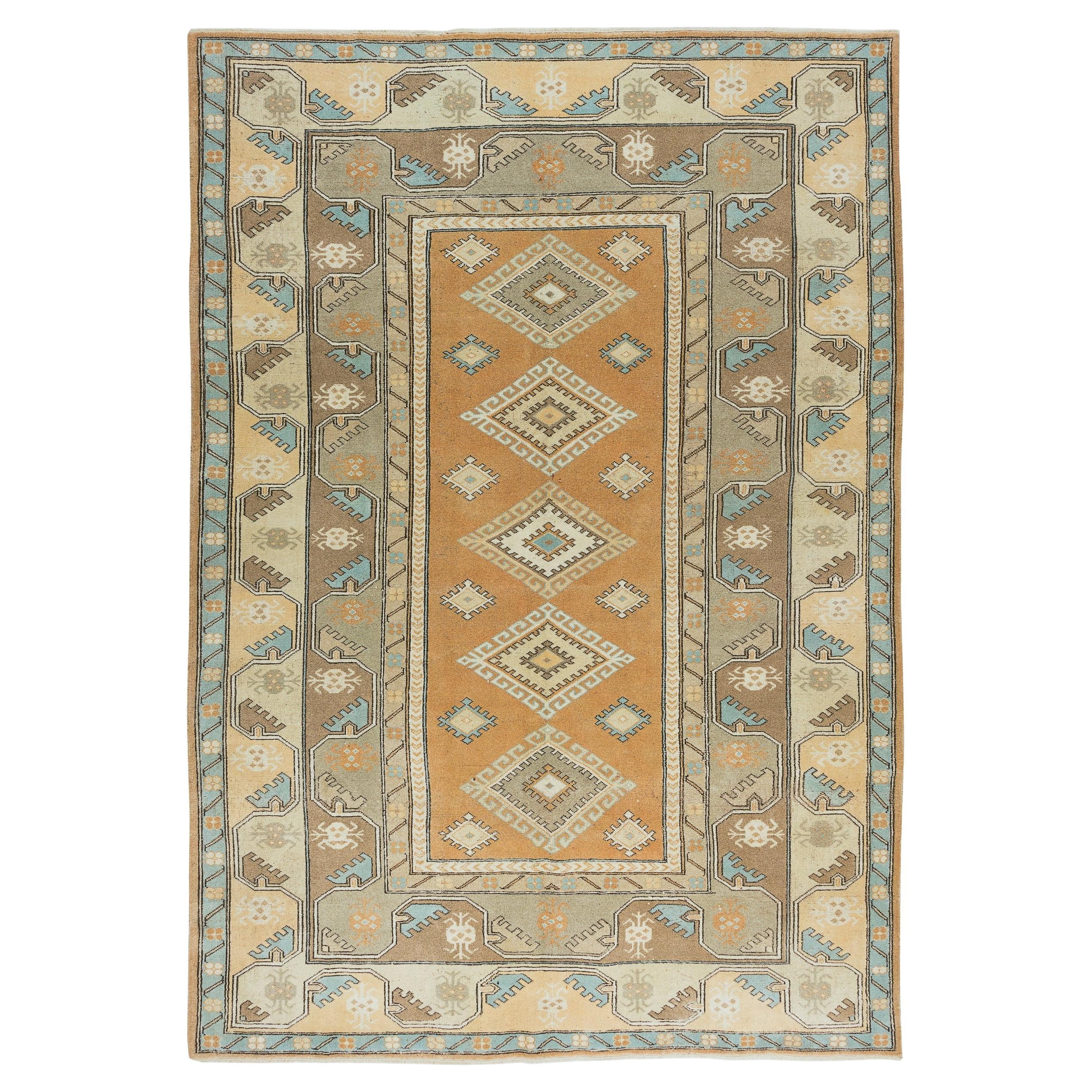 Antique Turkish Rugs, Vintage Rug Milas, Brown Rug, Hand Made Carpet ...