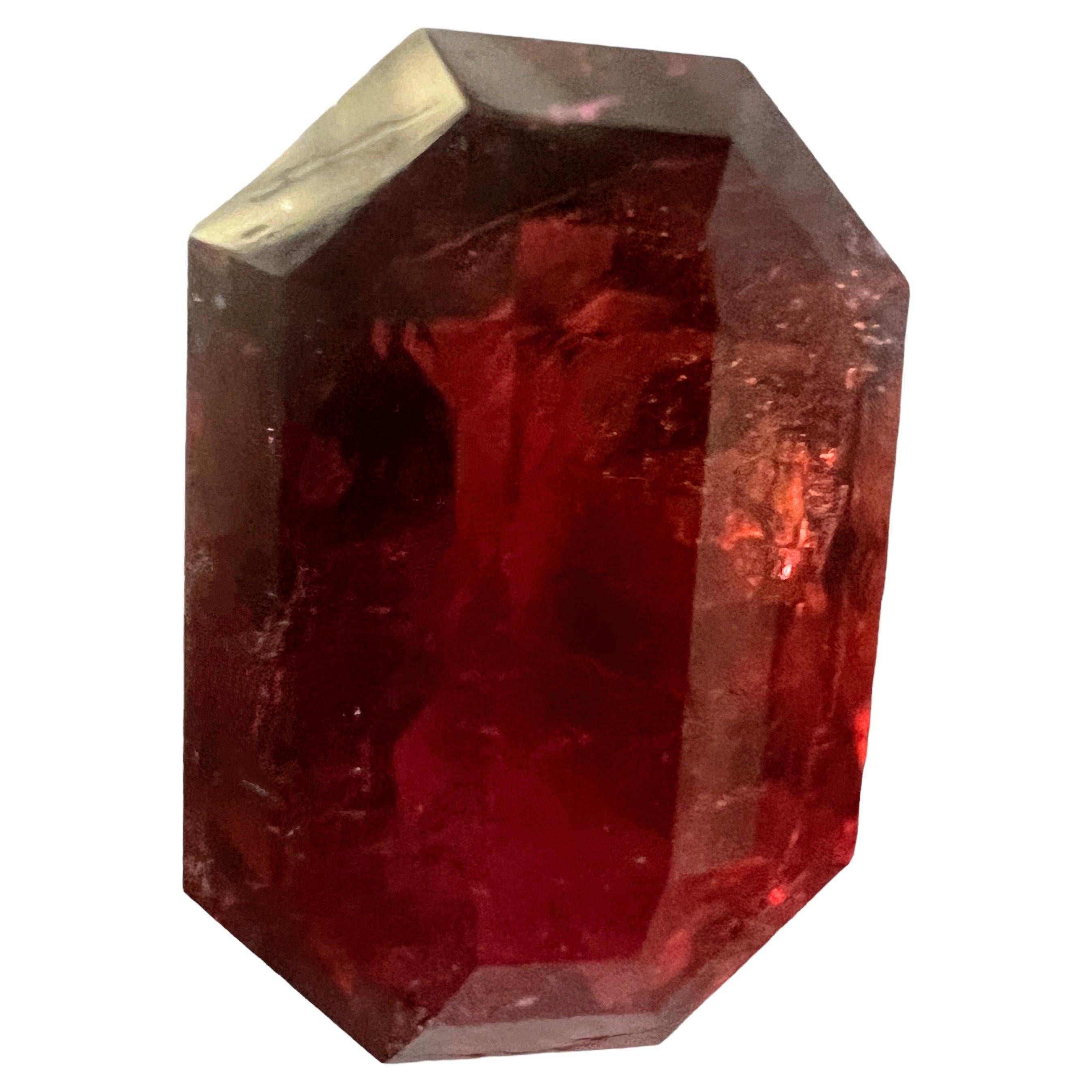 6.81ct Octagon Cut Intense Red Rubellite Tourmaline Loose Gemstone For ...