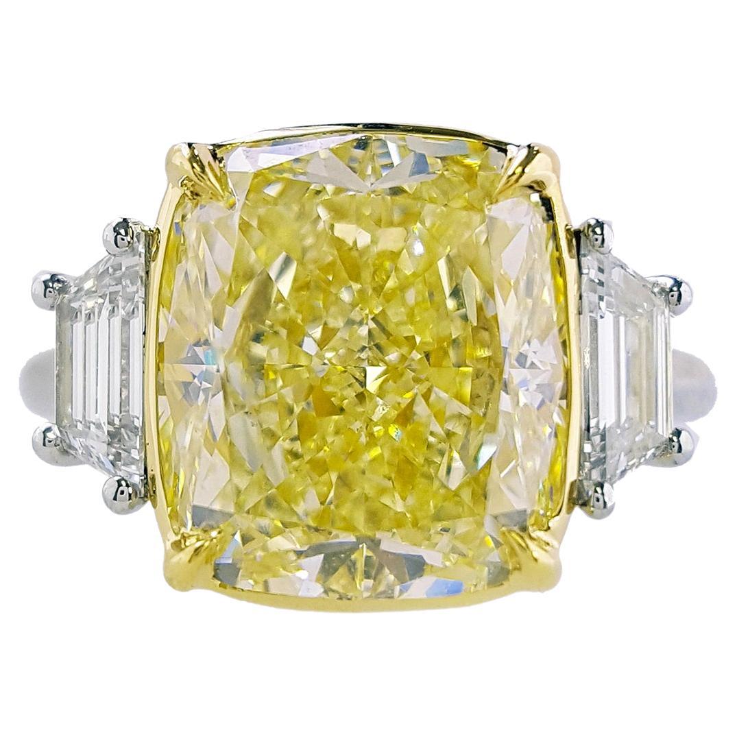 Marcus and Co. GIA 6.35 Carat Diamond Platinum Three-Stone Engagement ...