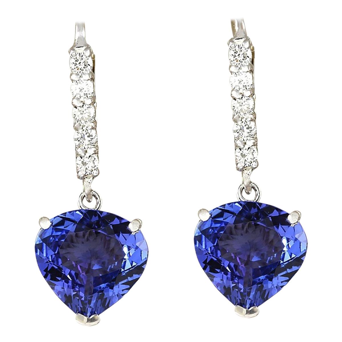 Exquisite .85 Carat Natural Diamond 18 Karat Solid White Gold Earrings ...