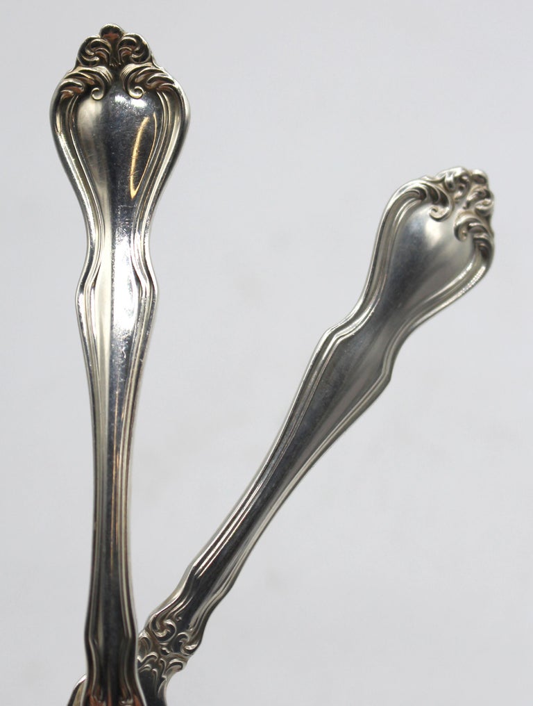69 Piece Sterling Silver Flatware Set of "George and Martha Washington ...