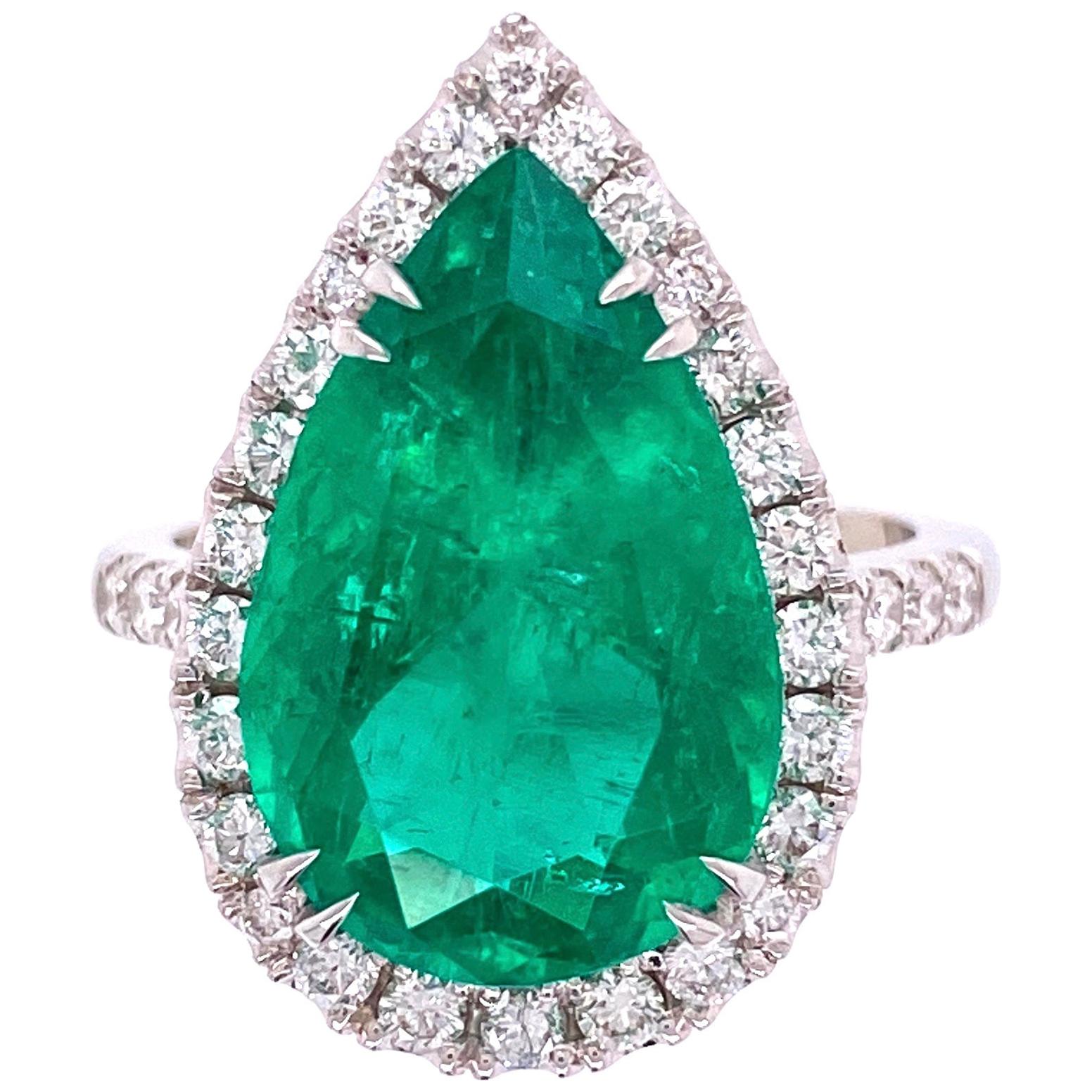 11.02 Carat Fine Indicolite and Diamond Cocktail Ring at 1stDibs
