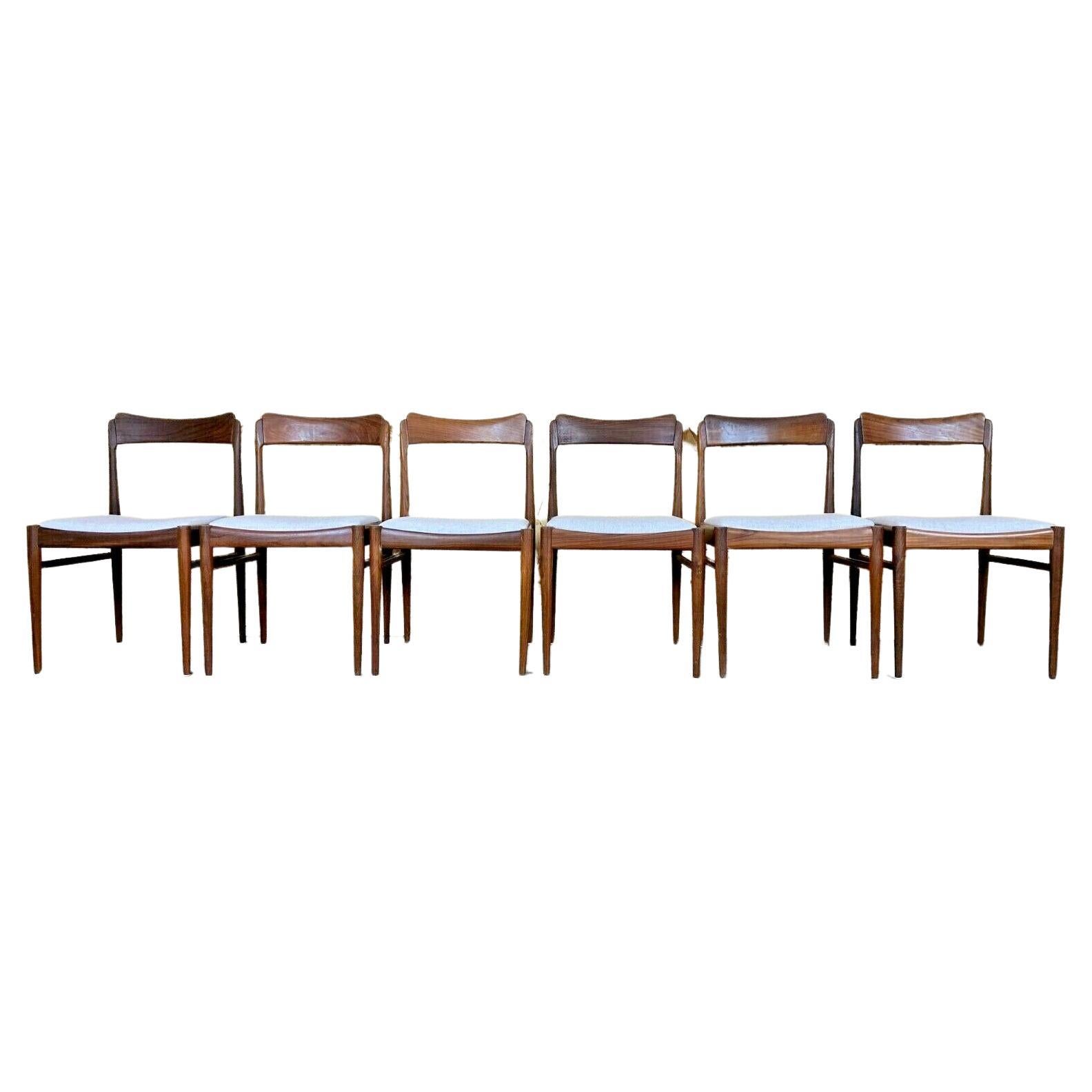 4x 60s 70s Teak Chairs Dining Chair Danish Modern Design 60s For Sale ...