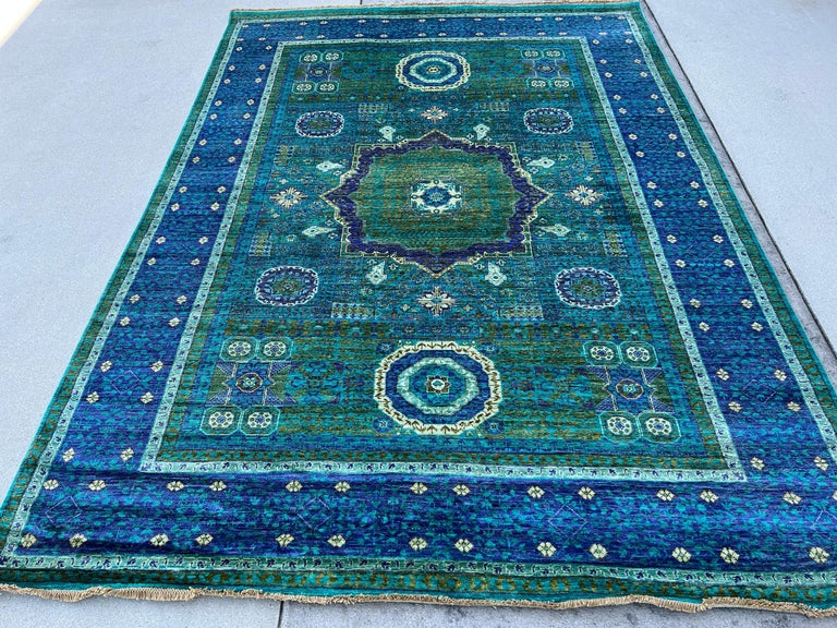 6x8 Hand-Knotted Afghan Rug Premium Hand-Spun Afghan Wool Fair Trade ...