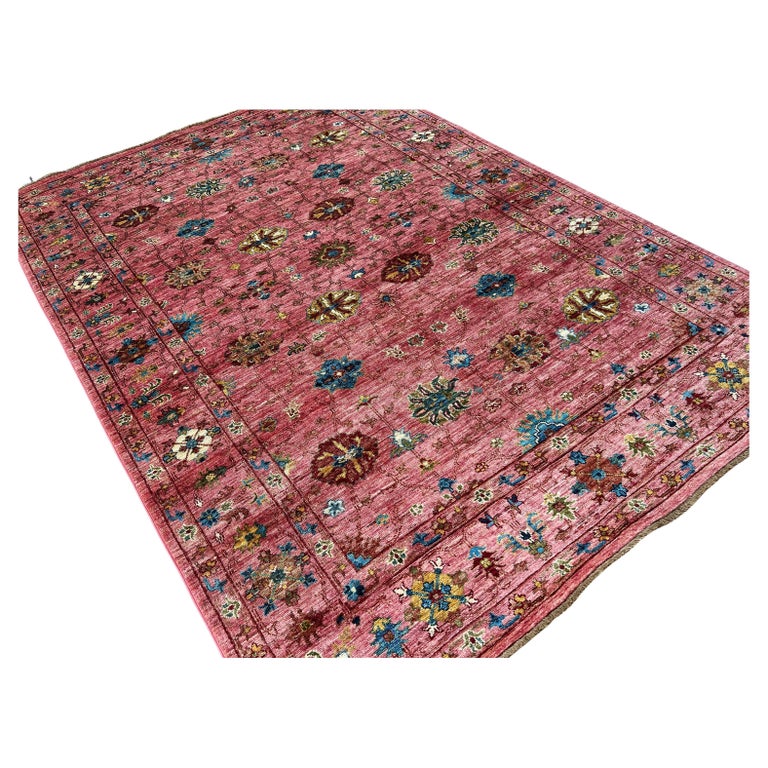 6x8 Hand-Knotted Afghan Rug Premium Hand-Spun Afghan Wool Fair Trade ...