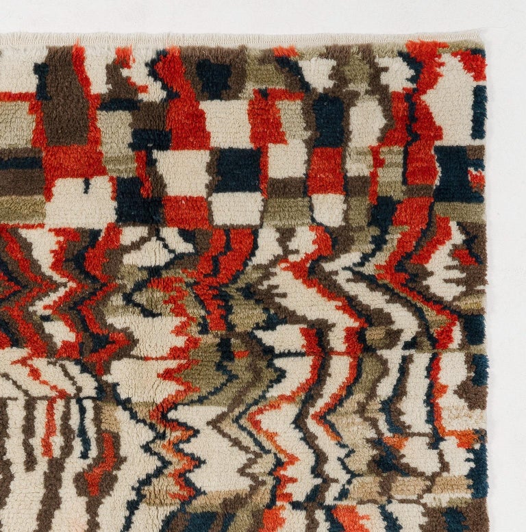 6x9 Ft Hand-Knotted Contemporary Wool Rug with Soft Thick Pile and ...