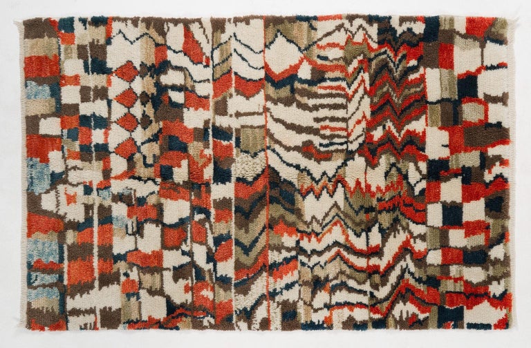 6x9 Ft Hand-Knotted Contemporary Wool Rug with Soft Thick Pile and ...