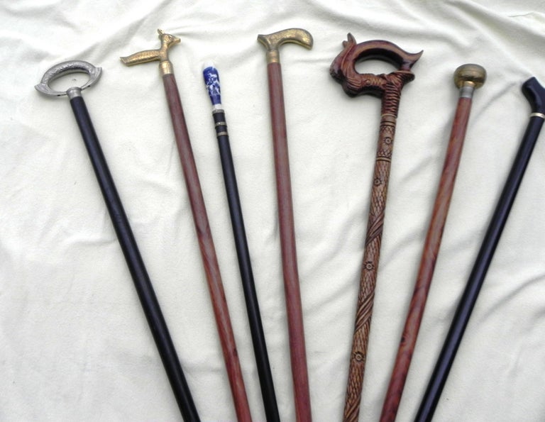 7 Bastoni Da Passeggio + Portabastoni, Anni 90 For Sale at 1stDibs