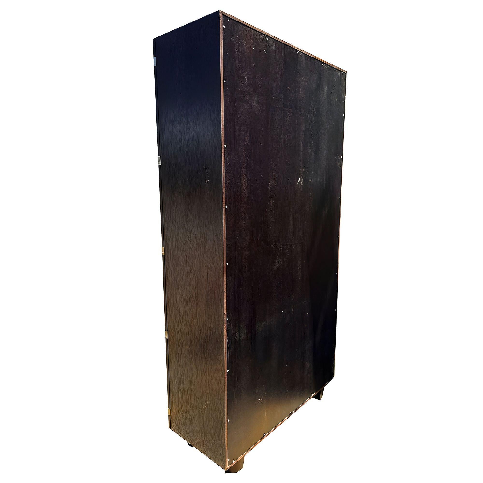 7' Foot Tall Dakota Jackson "Ocean" Espresso Oak Bookcase Display ...