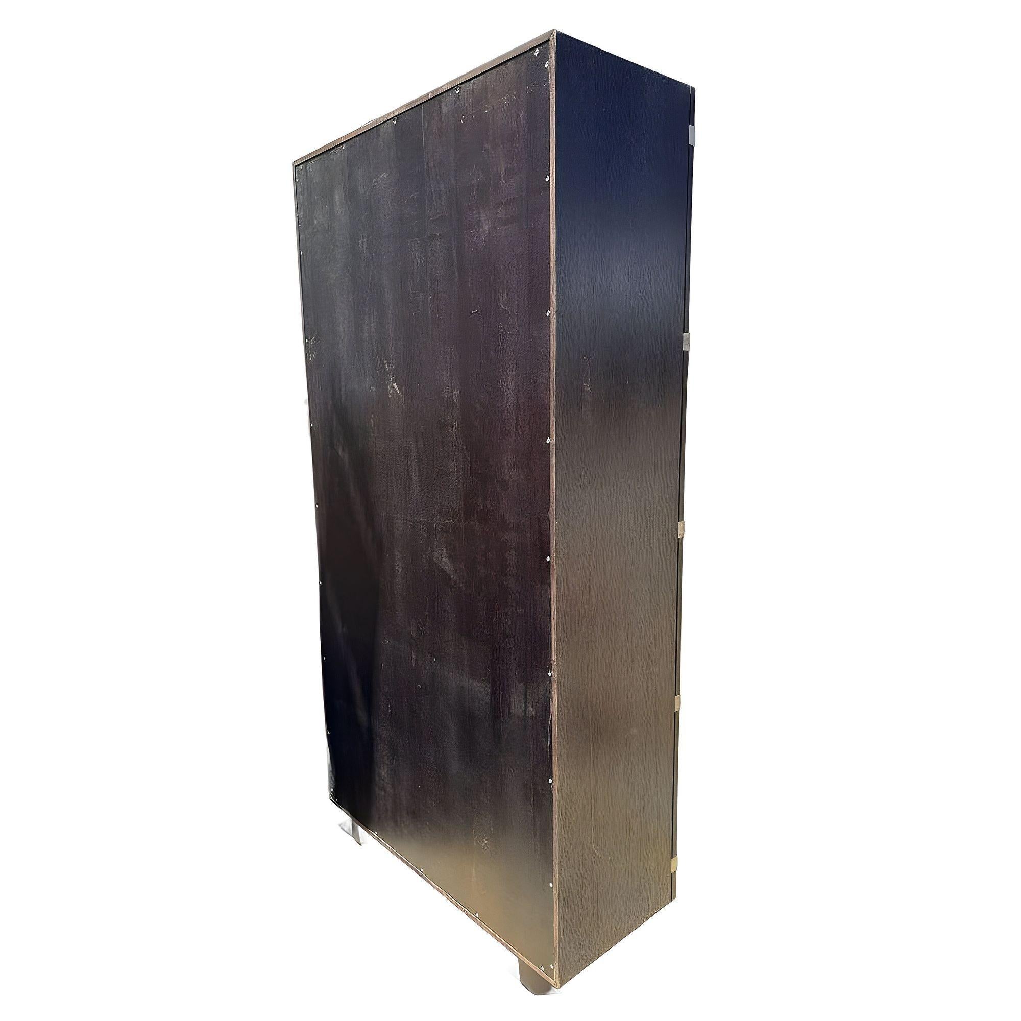 7' Foot Tall Dakota Jackson "Ocean" Espresso Oak Bookcase Display ...