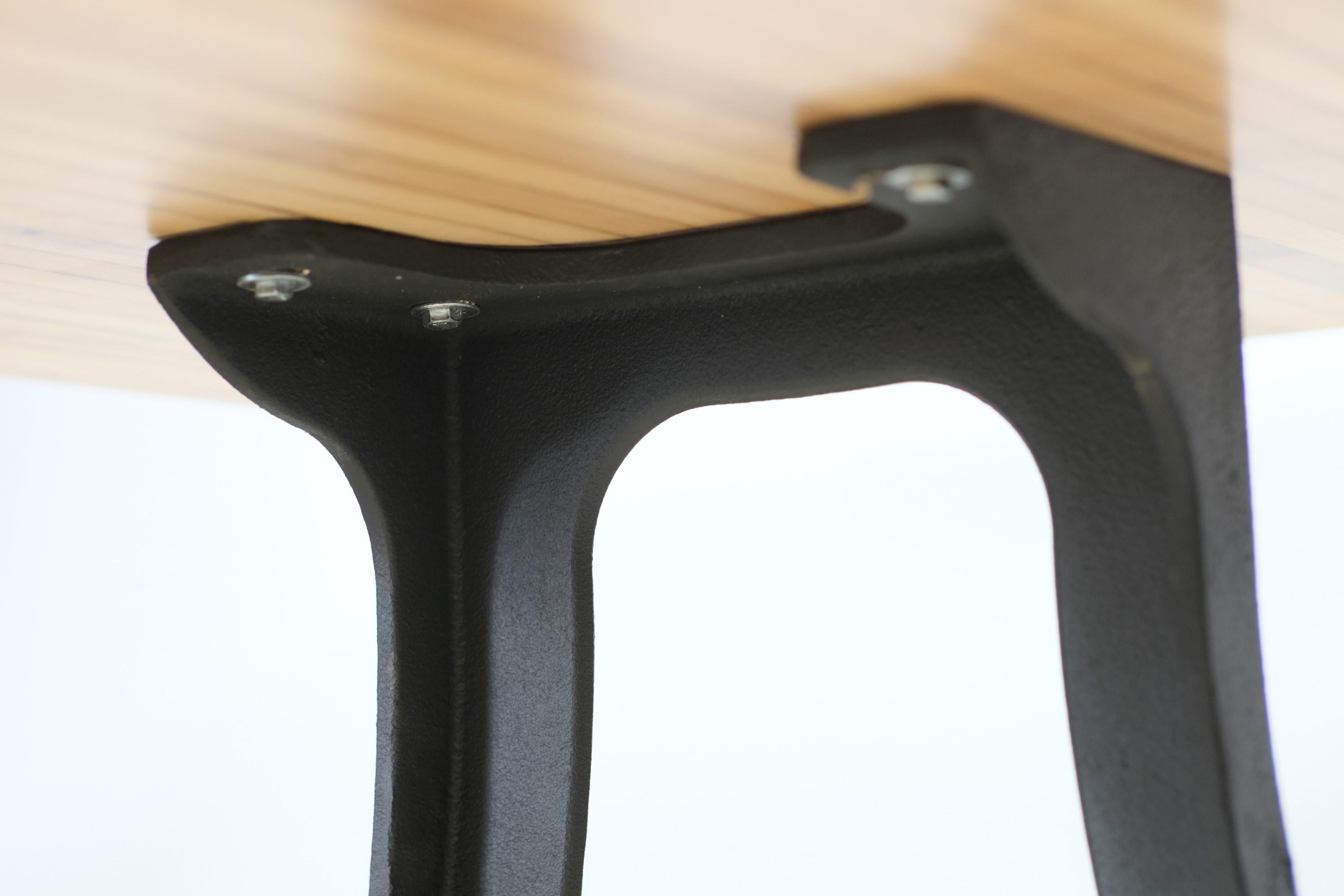 Maple Bowling Alley Table with Pin Markings Industrial Cast Iron NY ...