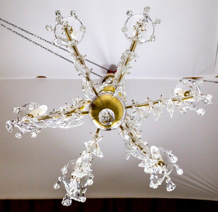 7-Light Multi-Crystal Maria Theresa Chandelier For Sale at 1stDibs