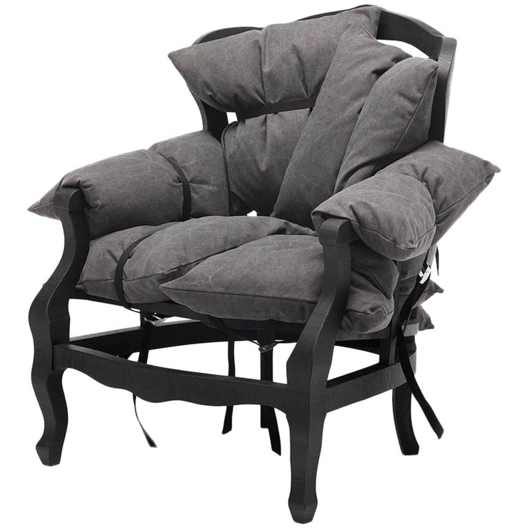 7 Pillows Armchair in Grey by Marcantonio and Mogg For Sale at 1stDibs ...