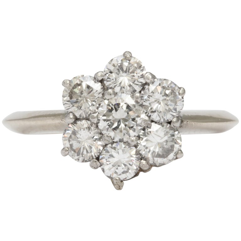 Diamond Flower Ring at 1stDibs