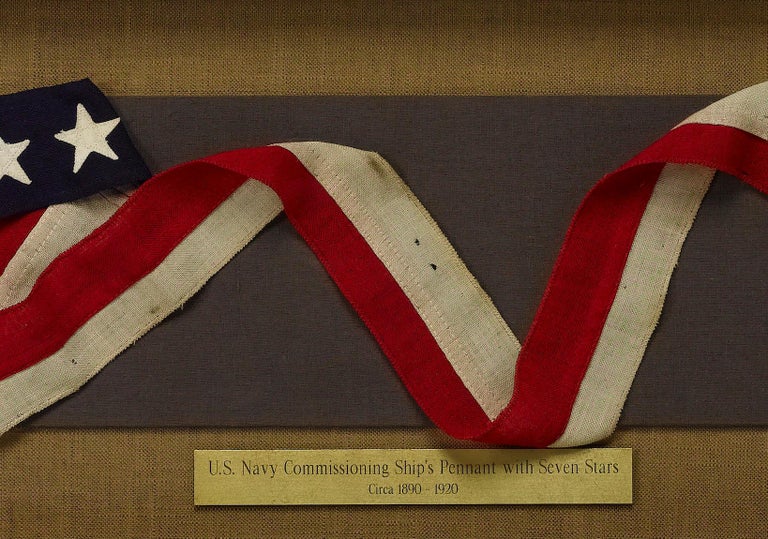 7-Star United States Naval Commissioning Pennant at 1stDibs