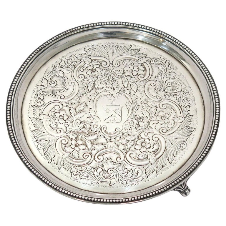 Sterling Silver Antique 18th Century English Heraldic Insignia Footed ...