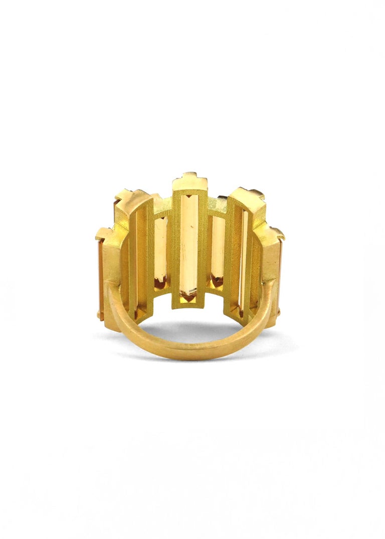 Customizable 7-Stone Pillar Ring For Sale at 1stDibs
