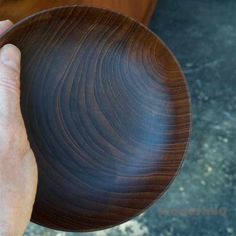 7 Unknown Craftsman Studio Craft Turned Teak Bowl Set Midcentury Danish ...