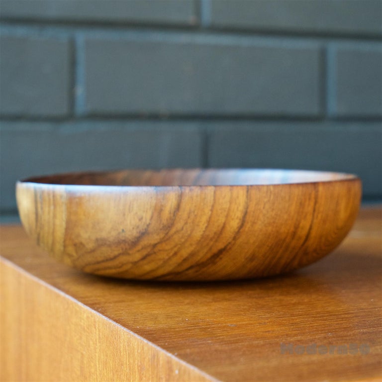 7 Unknown Craftsman Studio Craft Turned Teak Bowl Set Midcentury Danish ...
