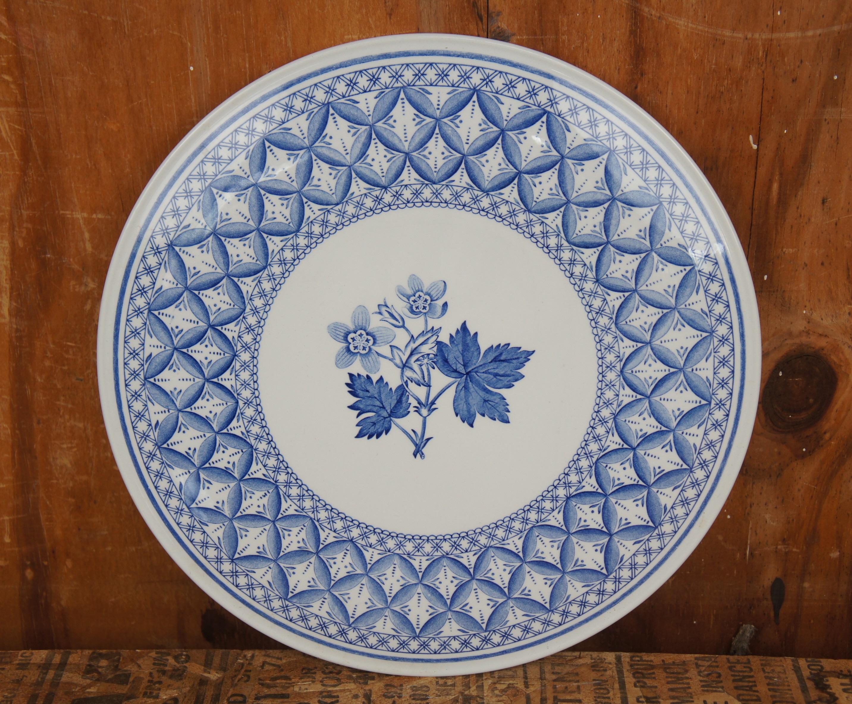 7 Vintage English Spode Blue Italian China Pitchers Trivet Plates ...