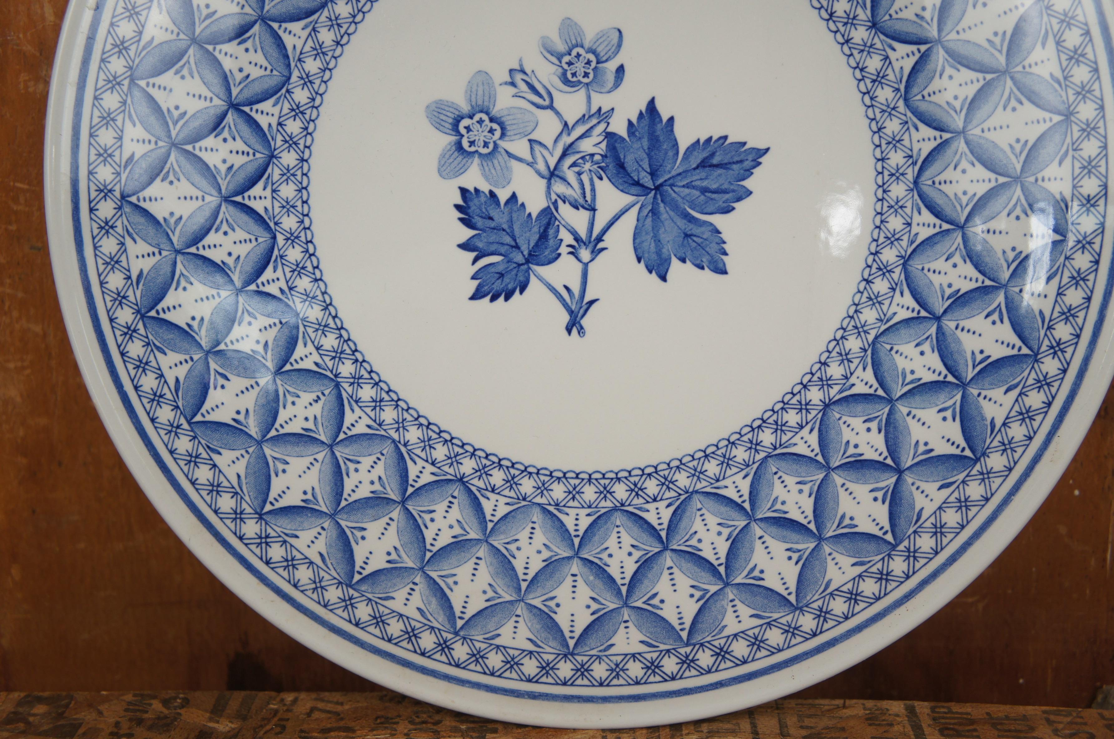 7 Vintage English Spode Blue Italian China Pitchers Trivet Plates ...