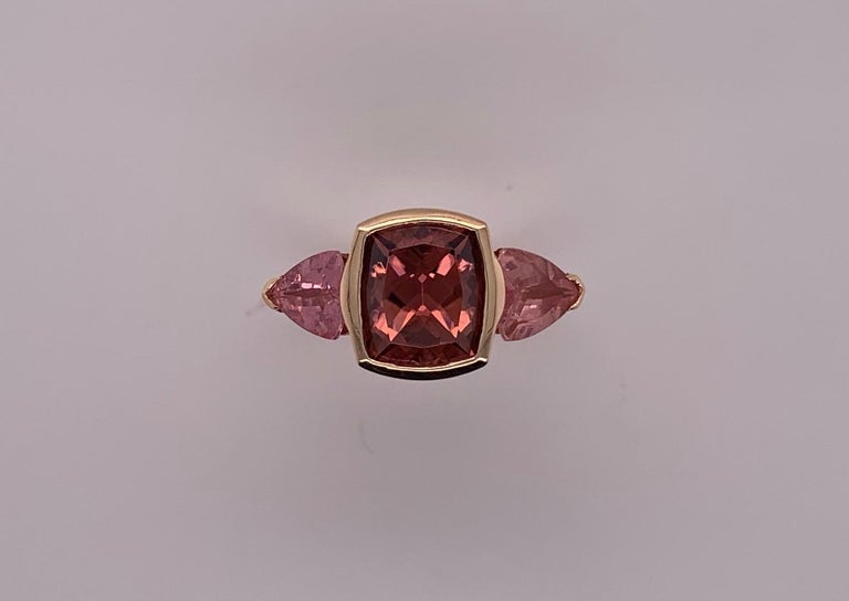7.01 Carat Natural Zircon and Spinel Rose Gold Ring For Sale at 1stDibs