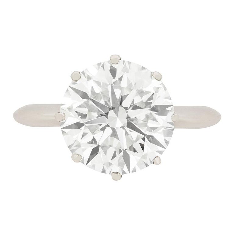 7.02 Carat Diamond Solitaire Engagement Ring at 1stDibs