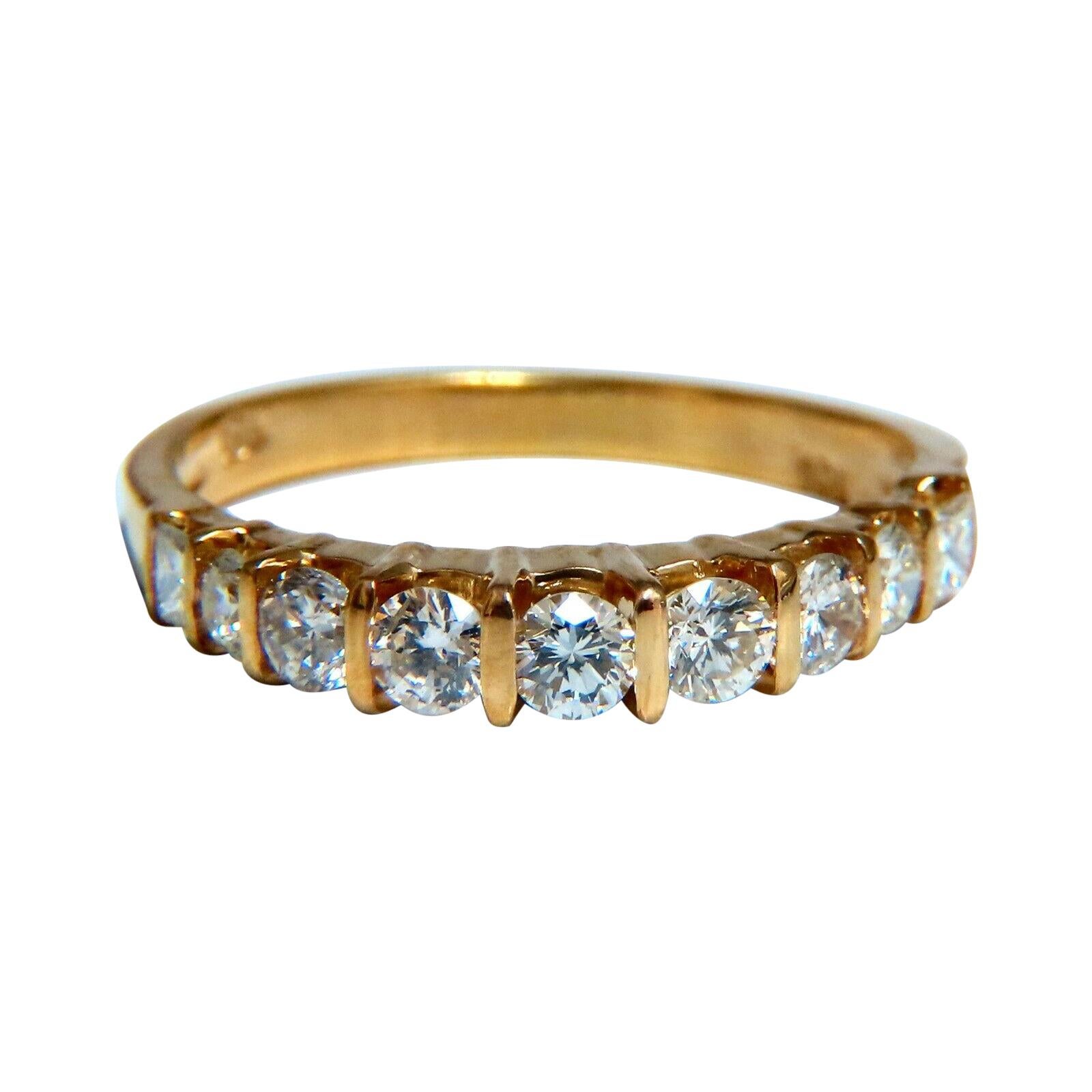 .50ct natural round bead set diamonds wide band 18kt coil wrap mod ...