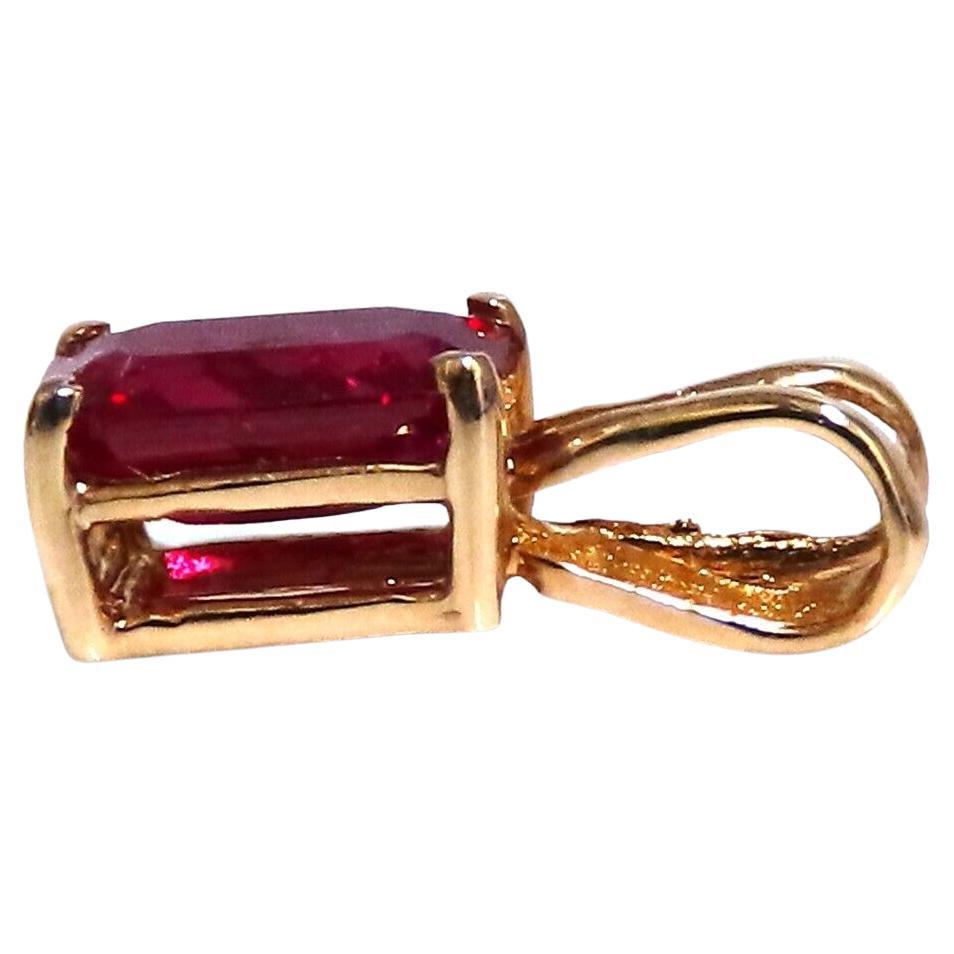 6.16 Carat Ruby Pendant 14 Karat Vivid Red at 1stDibs